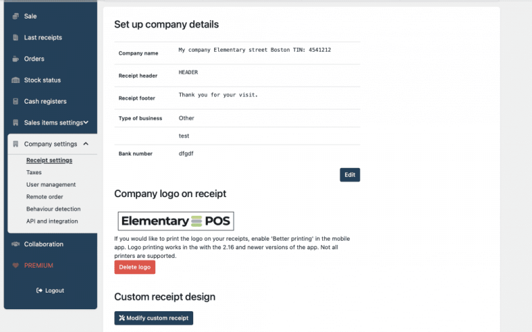 Elementary Guide: How to customize your receipt? - Elementary POS